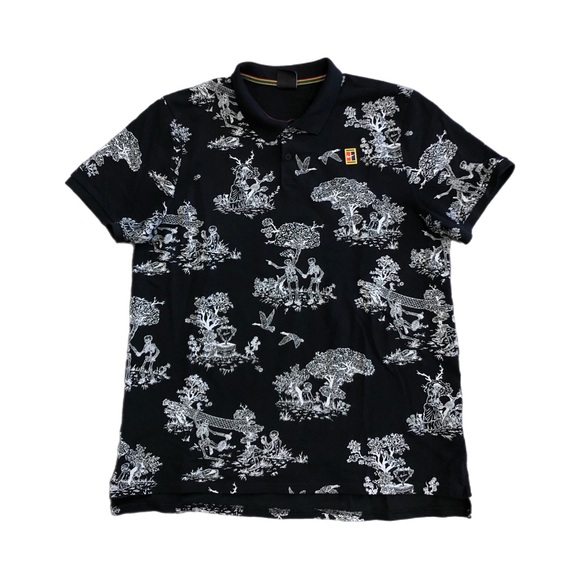 Nike | Shirts | Nike Andre Agassi Challenge Court Skeleton Aop Tennis ...
